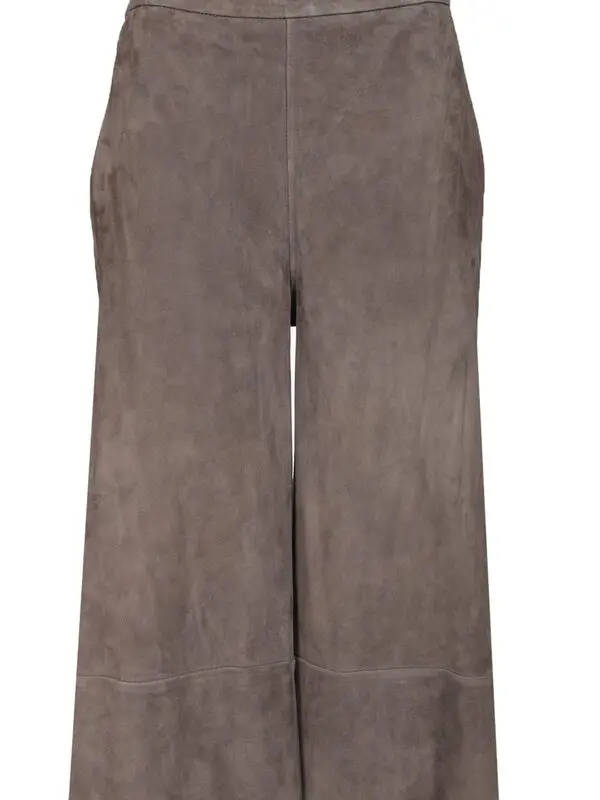 FORTE_FORTE Lightweight Suede Trousers - Gray