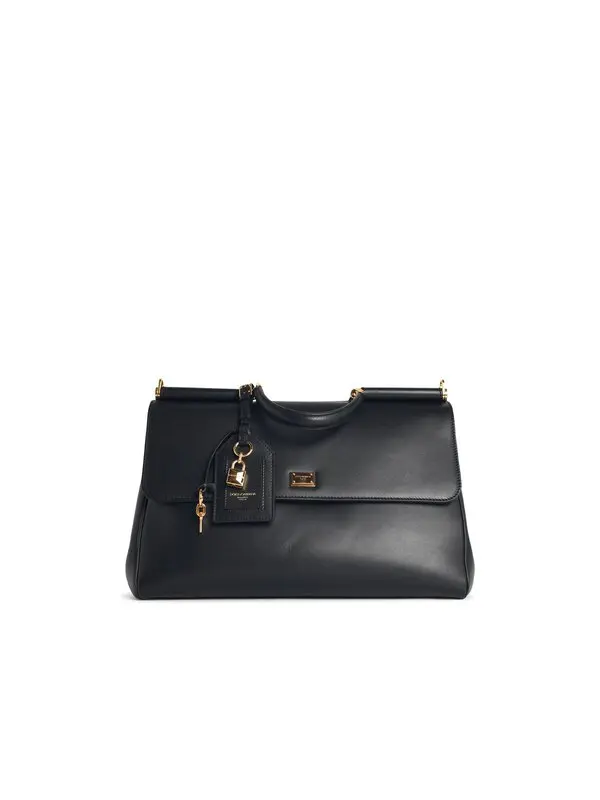 Dolce & Gabbana Sicily Leather Handbag - Black