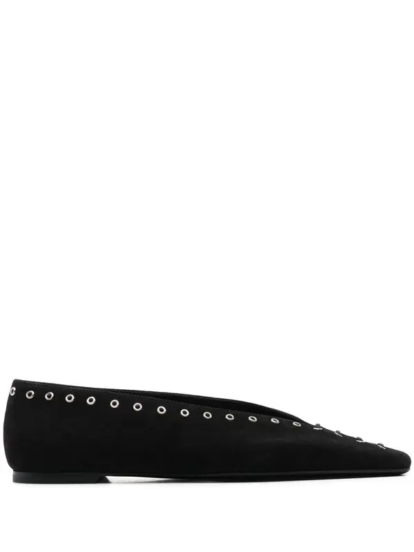TOTEME Suede Leather Lace-up Ballets