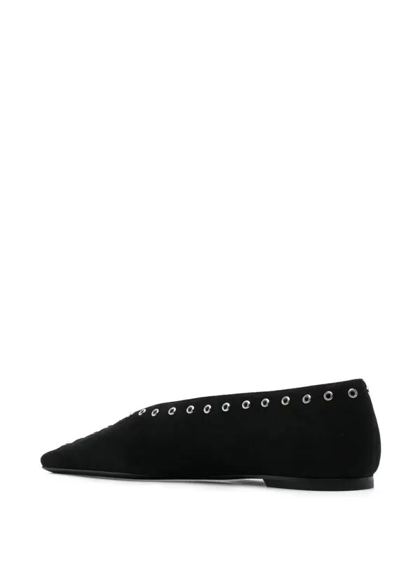 TOTEME Suede Leather Lace-up Ballets
