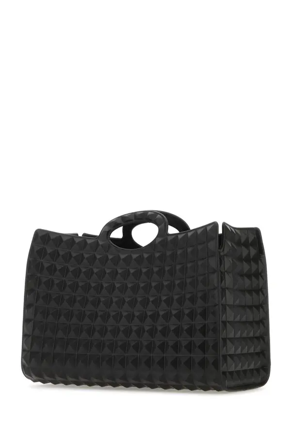 Valentino Garavani Rubber Le Troisieme Shopping Bag - Black