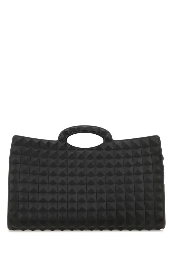 Valentino Garavani Rubber Le Troisieme Shopping Bag - Black