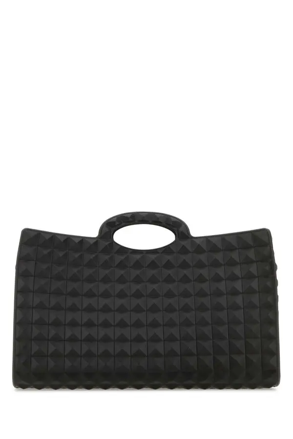 Valentino Garavani Rubber Le Troisieme Shopping Bag - Black