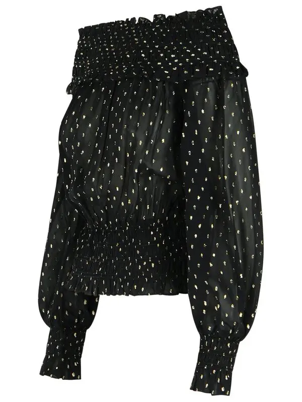 SELF-PORTRAIT Chiffon Viscose Sweater - Black