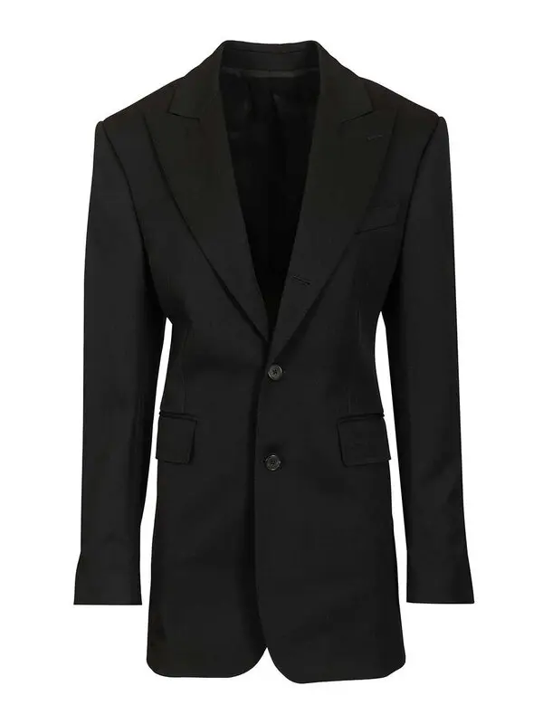 Celine Diagonal Wool Column Jacket