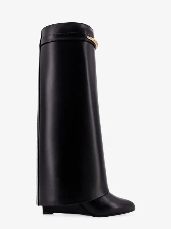 Givenchy Shark Leather Boots - Black