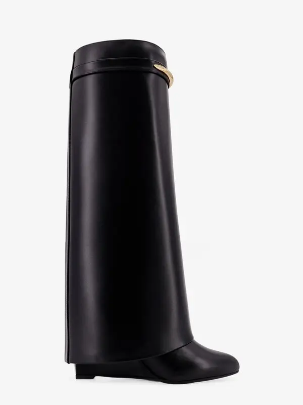 Givenchy Shark Leather Boots - Black