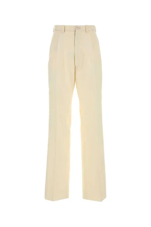 MAISON MARGIELA Cream Mohair Blend Pant - Yellow