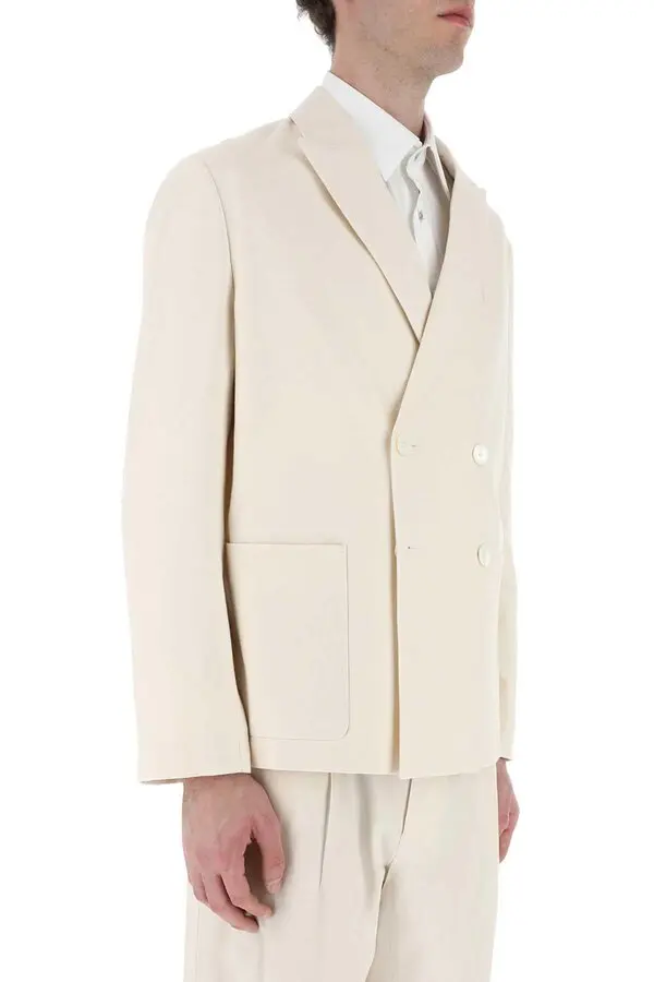 Prada Ivory Cotton Blazer
