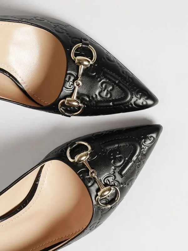 Gucci Erin Leather Pumps With Gg Monogram