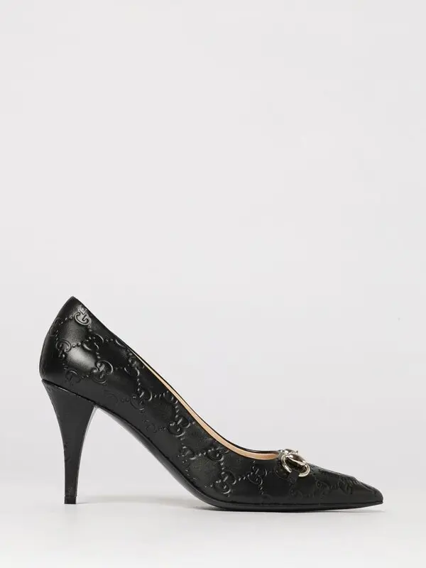 Gucci Erin Leather Pumps With Gg Monogram