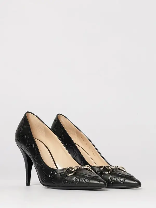 Gucci Erin Leather Pumps With Gg Monogram