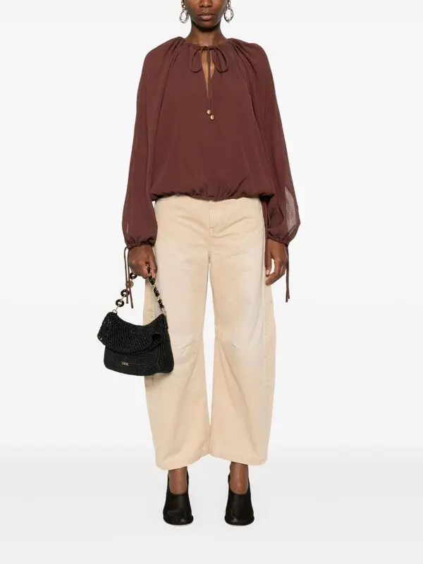 Loewe Cotton And Silk Blend Blouse - Multicolor