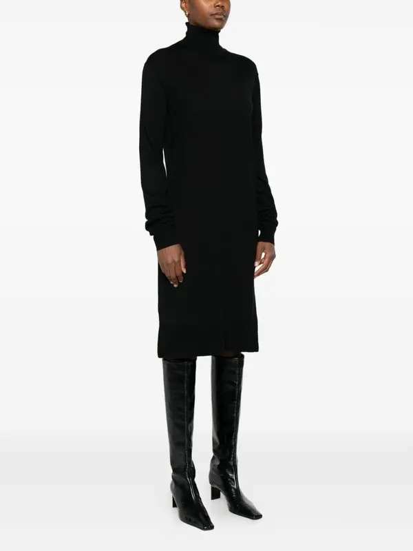 TOTEME Wool Turtle-neck Midi Dress