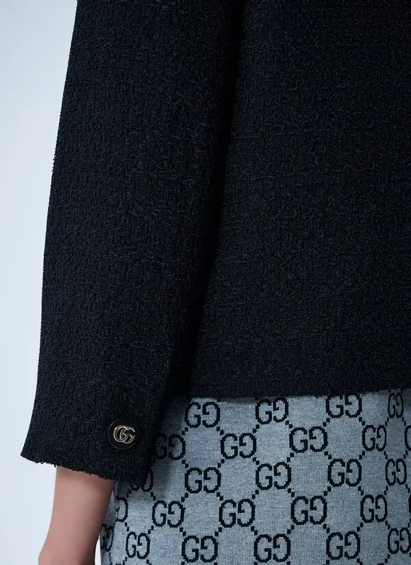 Gucci Wool-blend Double-breasted Jacket - Black