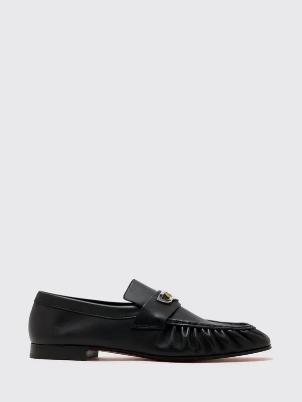 CHRISTIAN LOUBOUTIN Mocallista Lambskin Leather Loafers - Black