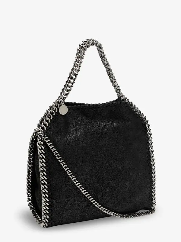 Stella McCartney Falabella Eco Shaggy Deer Mini Crossbody Bag - Black