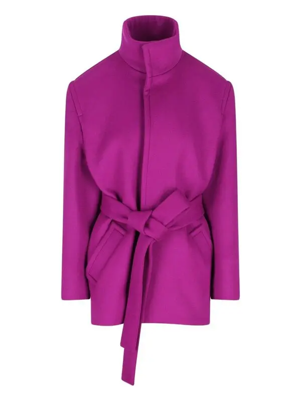 Saint Laurent Wool Coat - Multicolor