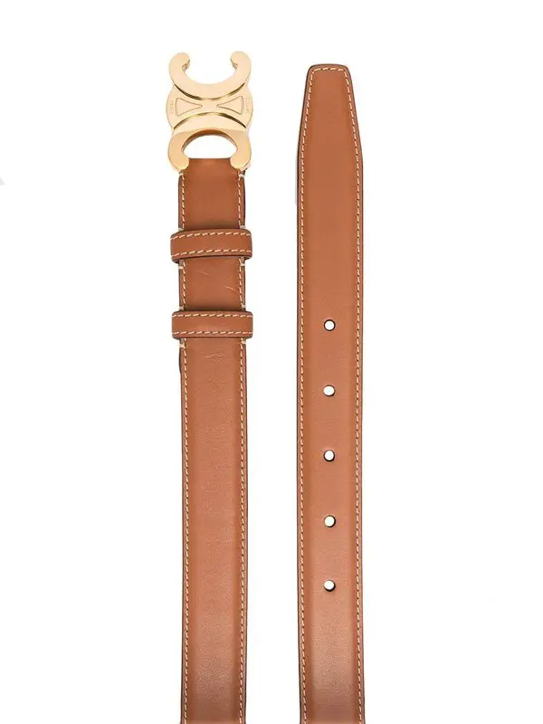 Celine Triomphe Medium Leather Belt - Multicolor