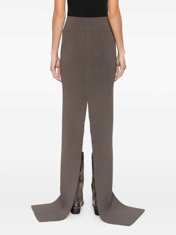 Rick Owens Wool Long Skirt