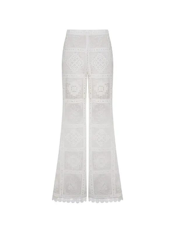 Zimmermann Aster Embroidered Trousers