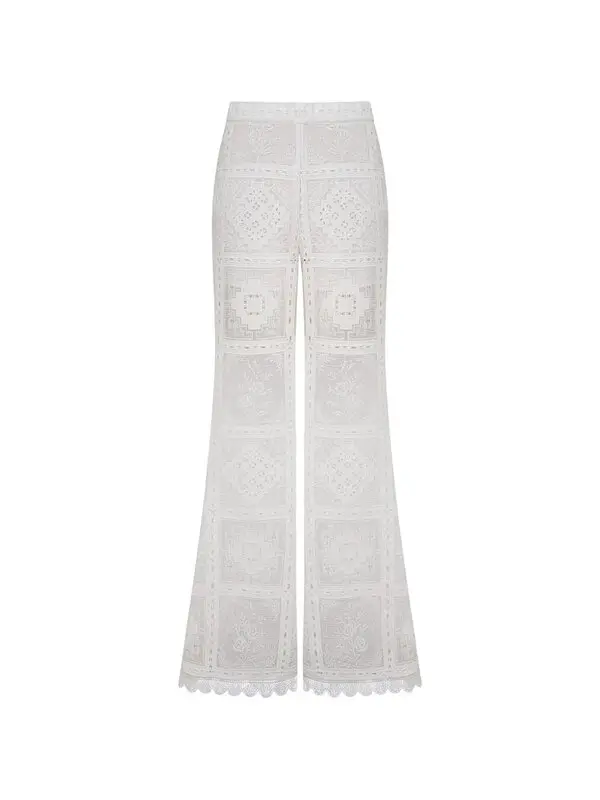 Zimmermann Aster Embroidered Trousers - Multicolor