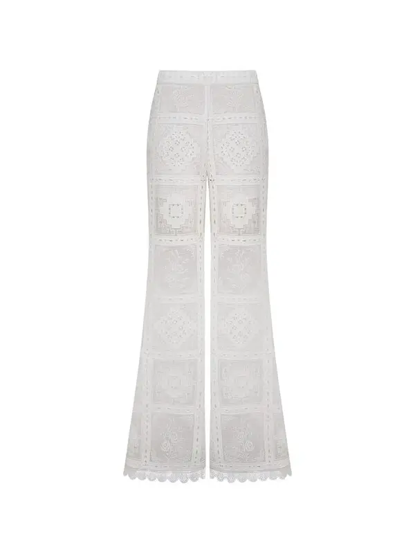 Zimmermann Aster Embroidered Trousers - Multicolor