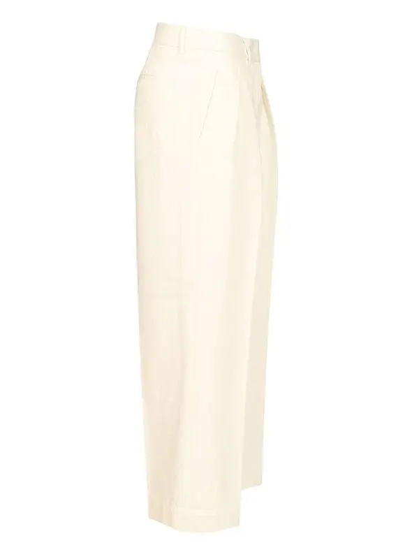 FORTE_FORTE Tailored Trousers - White