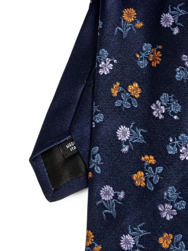 Dries Van Noten Silk Neck Tie - Blue