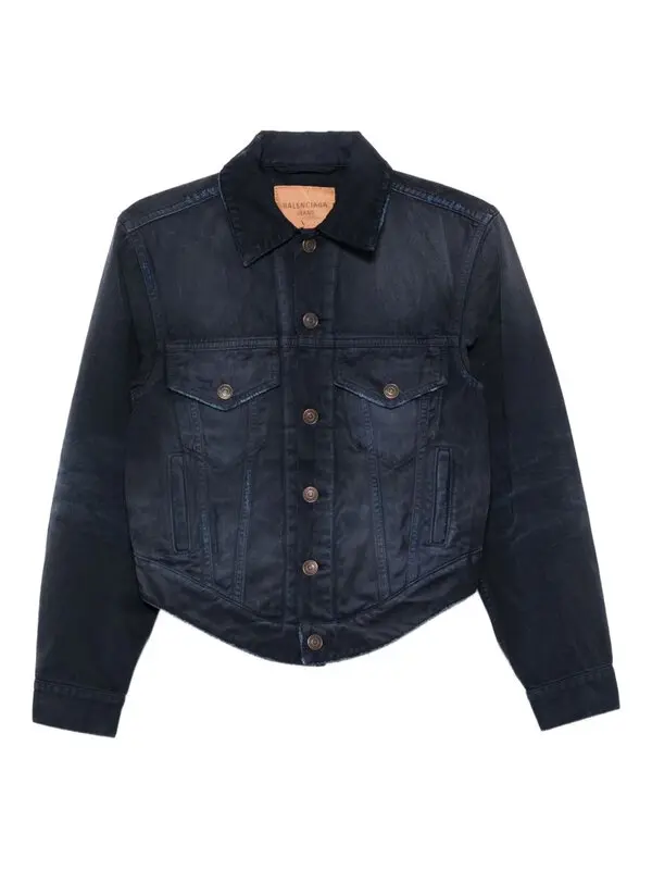Balenciaga Cotton Denim Jacket - Multicolor