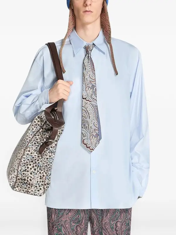 Dries Van Noten Tie 102 Q.4901 M.w.tie Sky - Blue