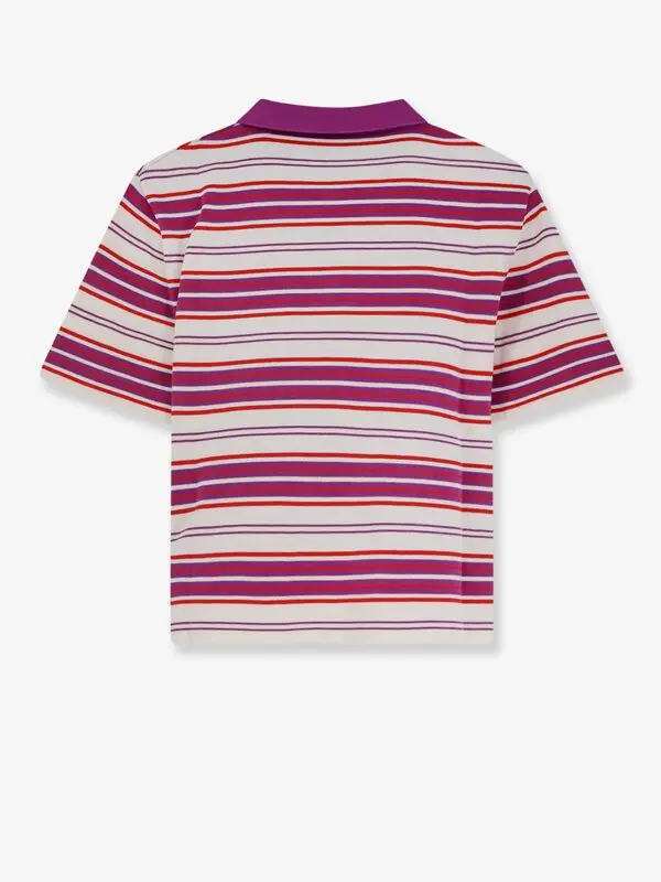 Celine Cotton Polo Shirt With Striped Pattern