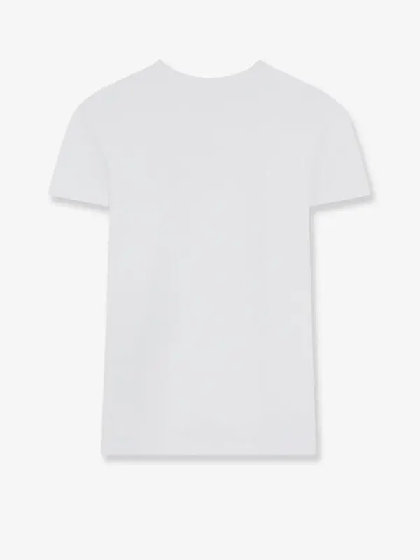 Celine Cotton T-shirt With Front Lettering Logo Print - Multicolor