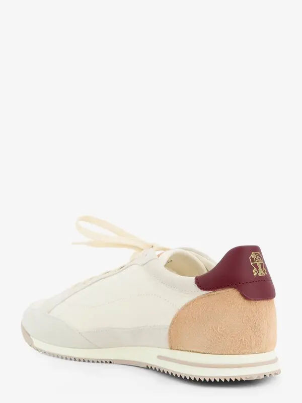 Brunello Cucinelli Leather Sneakers With Suede Inserts