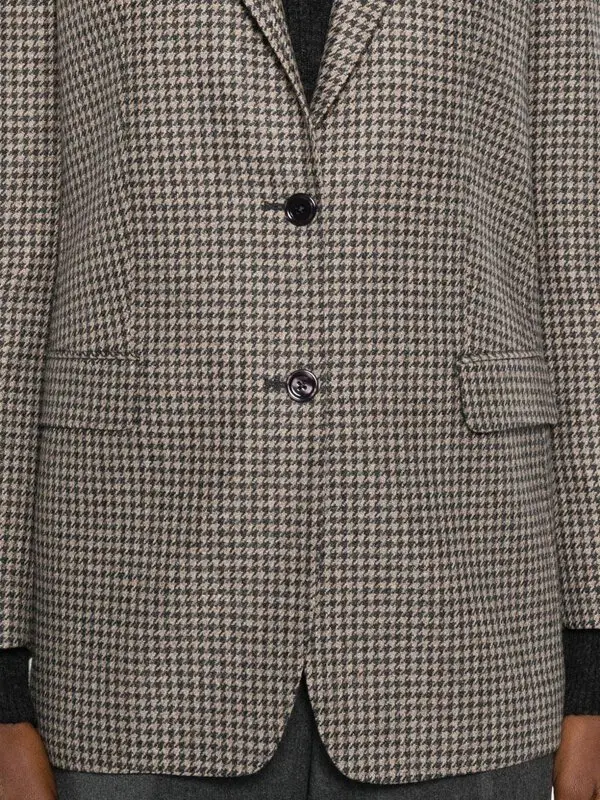 Tagliatore Bertha Houndstooth Blazer - Cream