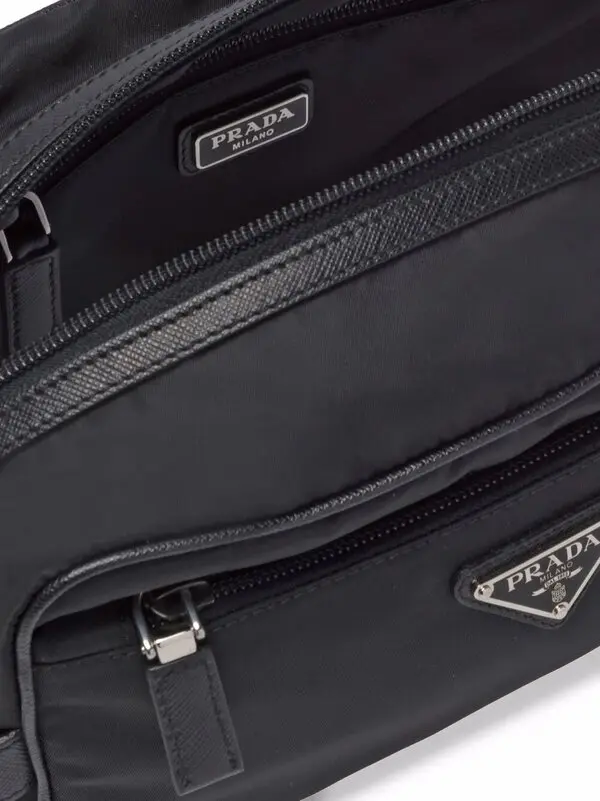 Prada Re-nylon And Saffiano Leather Travel Pouch