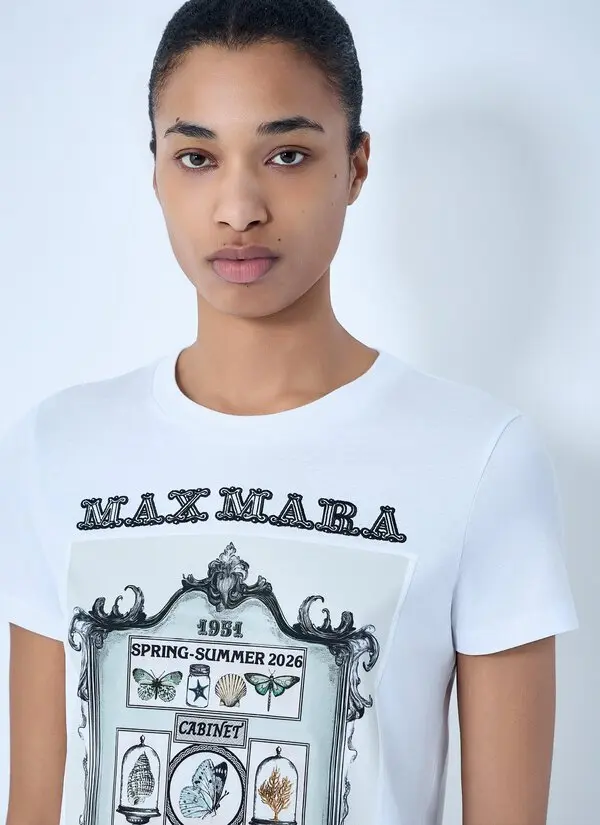 Max Mara Graphic Print Cotton T-shirt
