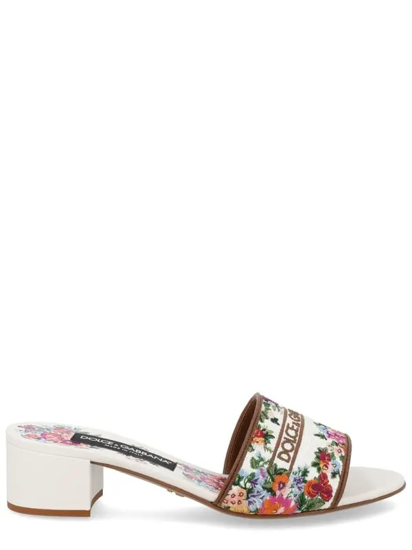 Dolce & Gabbana Sandal With Embroidery - White