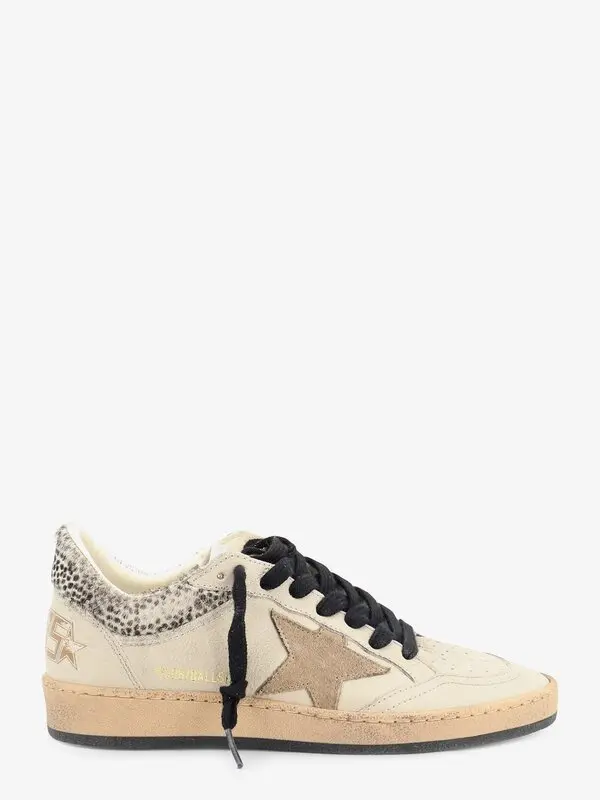 GOLDEN GOOSE Ballstar Leather Sneakers With Iconic Side Logo - Multicolor