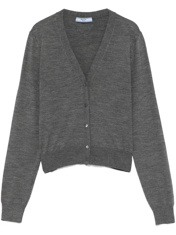 Prada Wool V-necked Cardigan - Multicolor