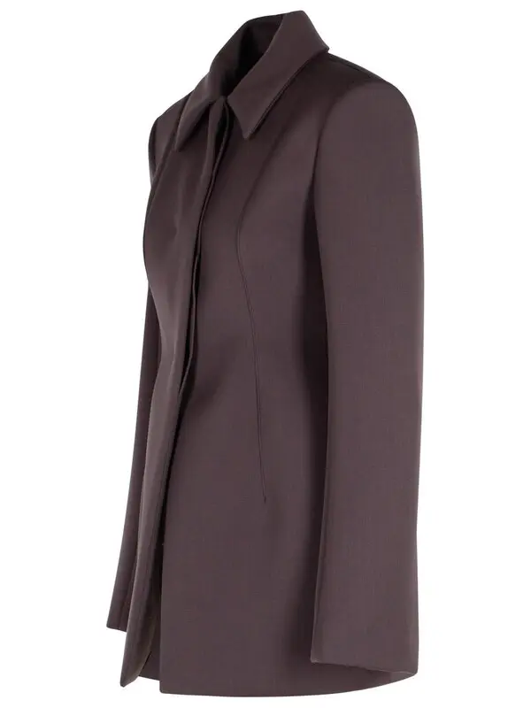 Sportmax Bacio Fitted Wool Blend Jacket - Brown