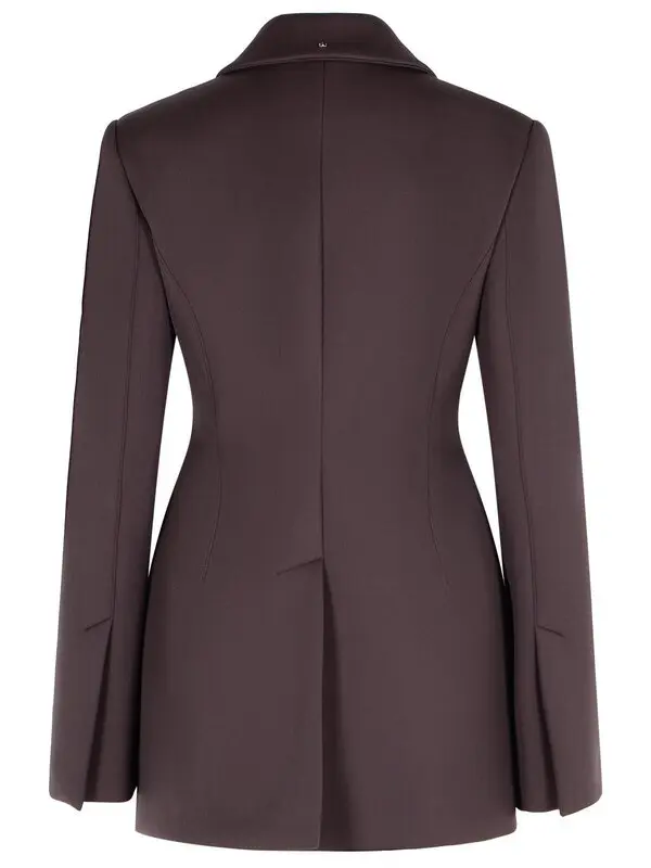 Sportmax Bacio Fitted Wool Blend Jacket - Brown