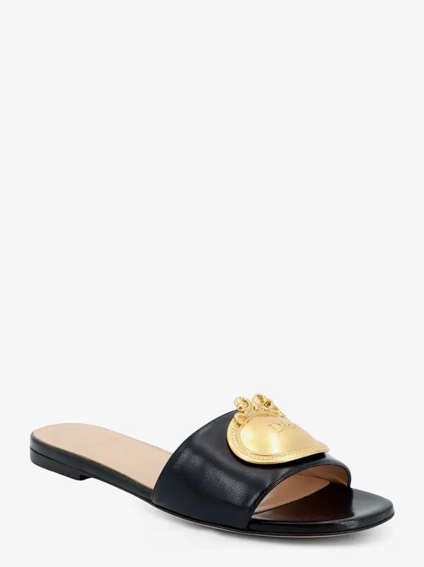 Dior Leather Medaillon Sandals - Multicolor
