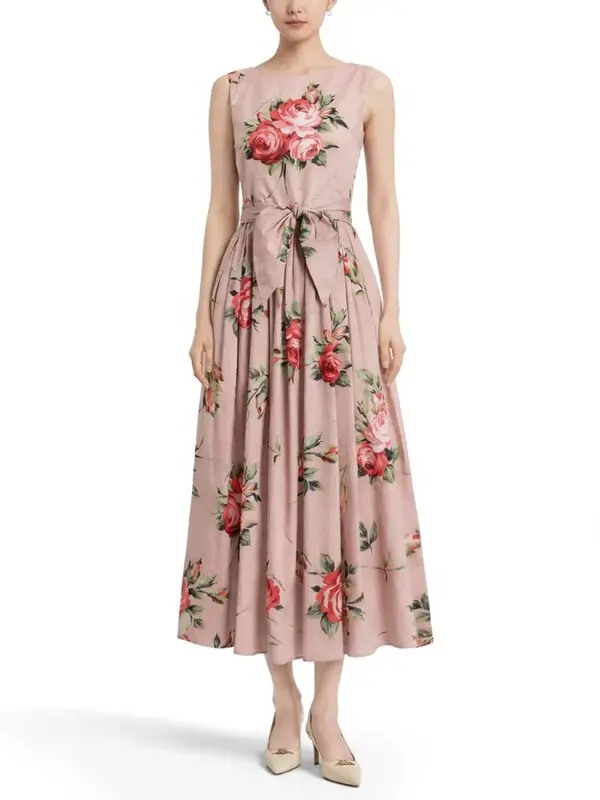 Dolce & Gabbana Printed Midi Dress - Pink
