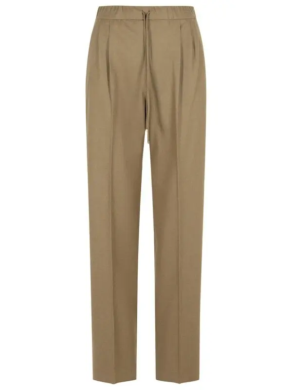 Max Mara Gatti' Dove-gray Cashmere Drawstring Pants - Brown