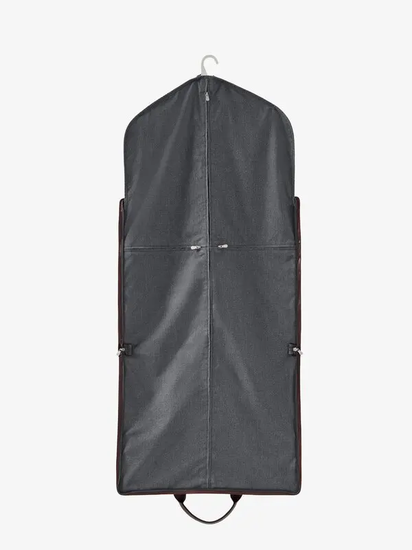 Brunello Cucinelli Technical Fabric And Leather Garment Bag