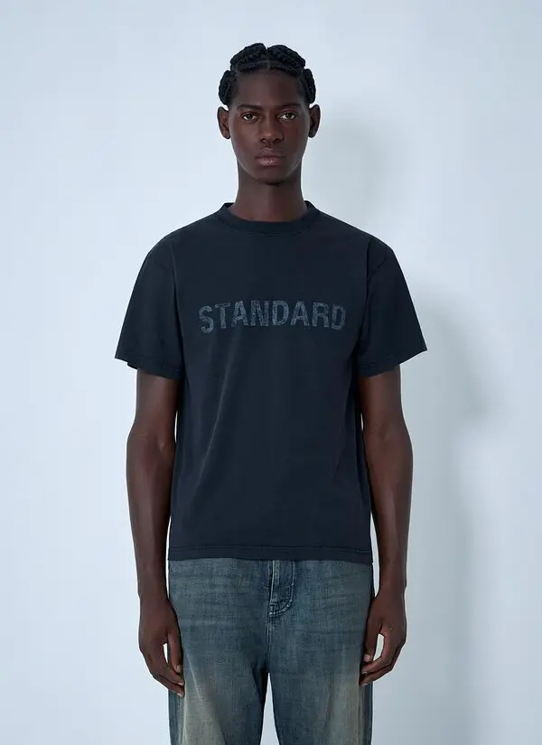 Balenciaga Text Motif T-shirt - Black