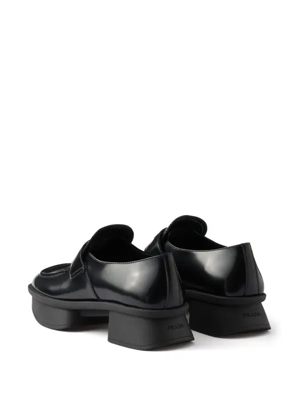 Prada Equal Leather Loafers