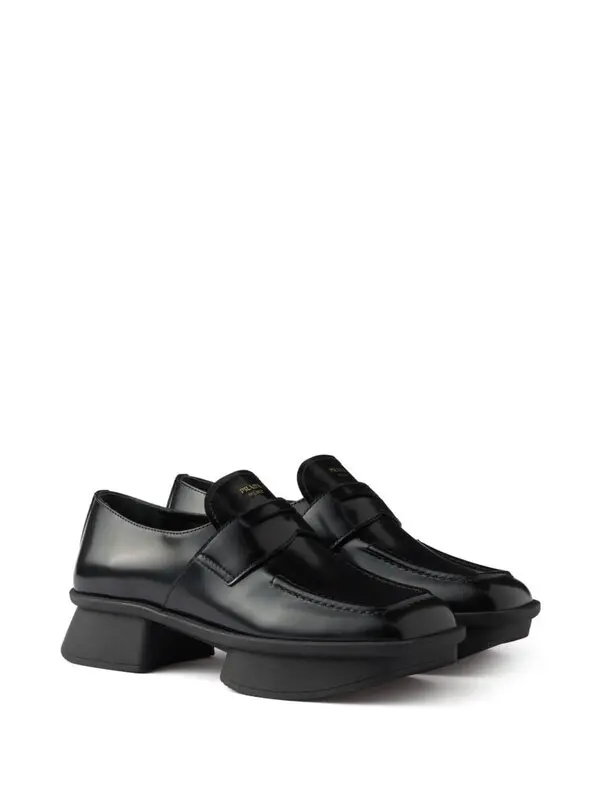 Prada Equal Leather Loafers - Multicolor