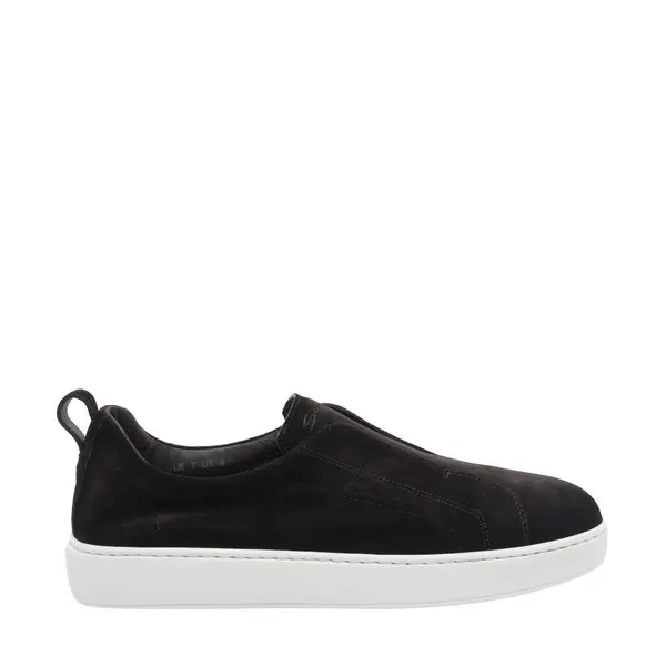 Santoni Victory Suede Slip-on Sneakers - Brown
